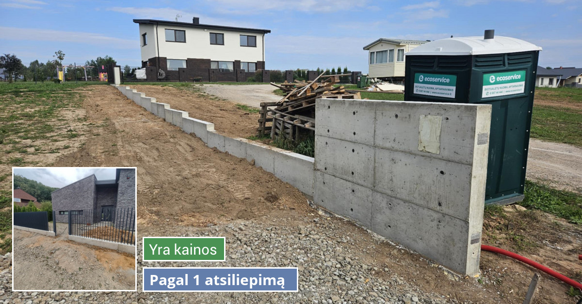 Pamateliai tvoros pamatas poliai atramines - Kaunas / Renaldas Buta ...