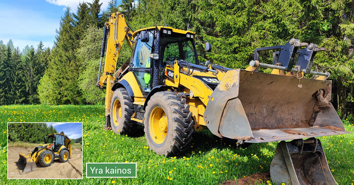 Ekskavatorinio - krautuvo Cat 434f (račioko) nuoma - Utenos r. / Erikas ...