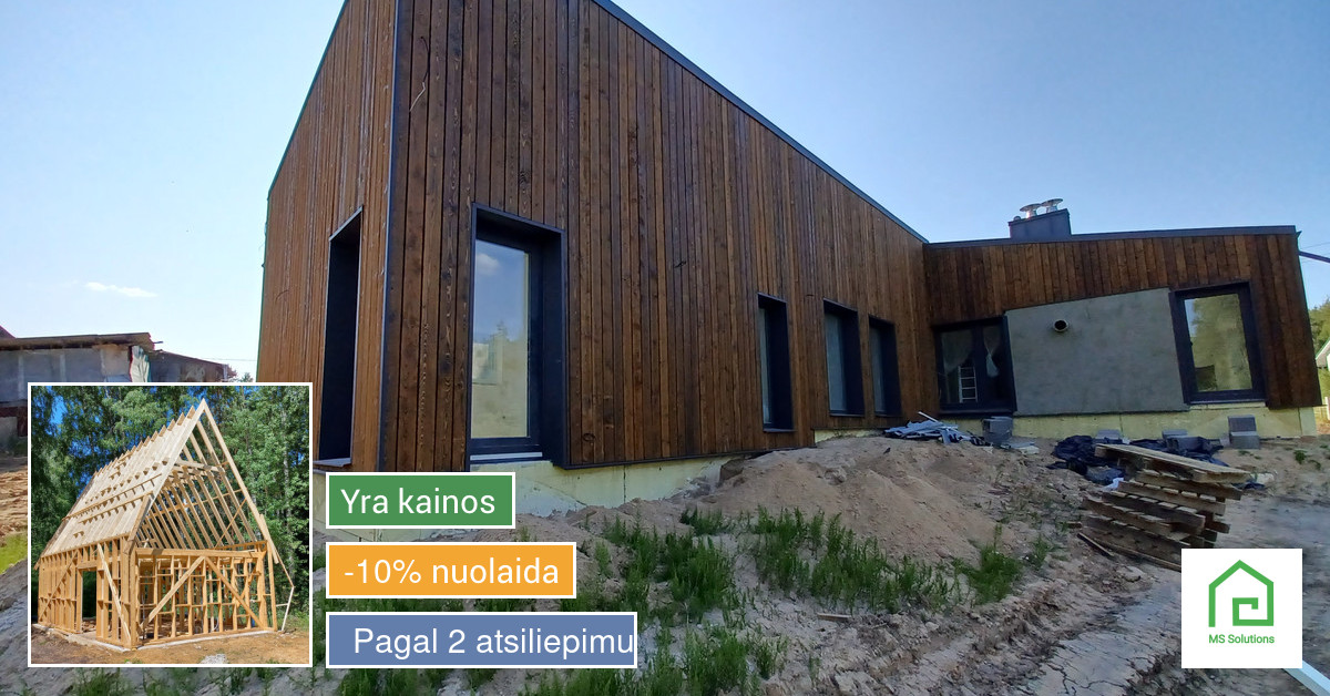 Karkasiniai - Sip pastatai. Fasado ir vidaus apdaila. - Vilnius / MS Solutions - Paslaugos.lt ...