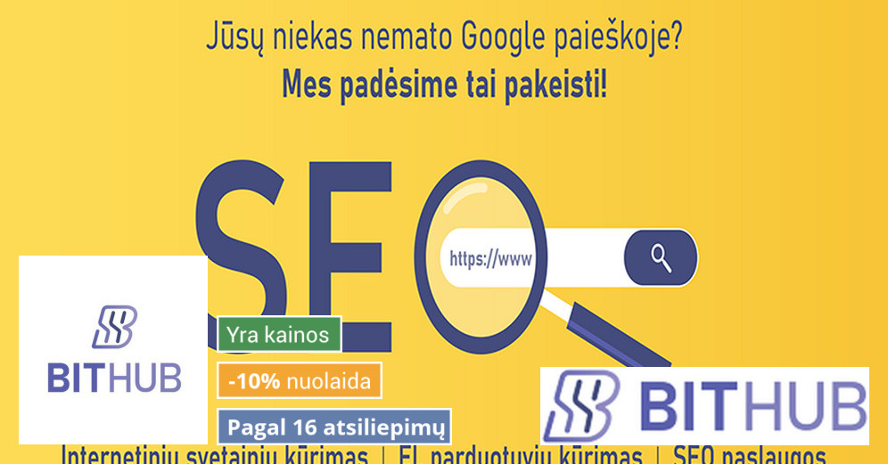 El. Parduotuvių ir Internetinių Svetainių Kūrimas - Vilnius / UAB BITHUB - Paslaugos.lt portalas ...