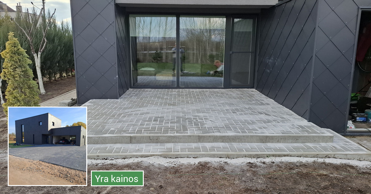 Klojame trinkeles,dedame bordiurus,tvarkome senas trinkeles ...