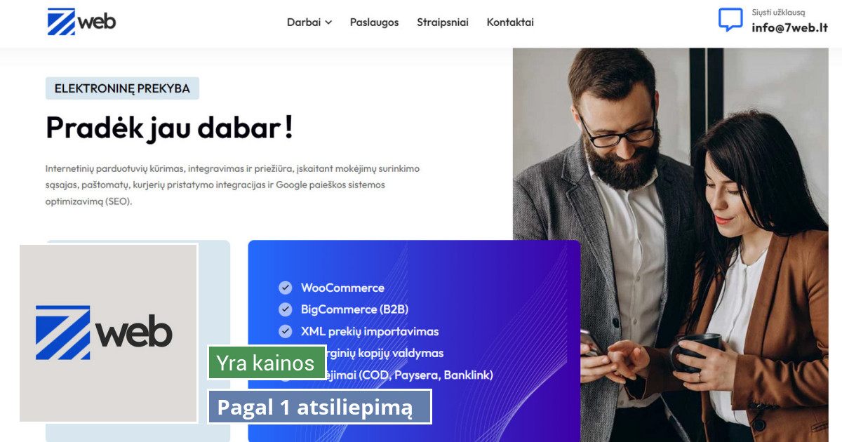 Interneto svetainių ir el. parduotuvių kūrimas, Seo darbai - Šiauliai / 7web.lt - Paslaugos.lt ...