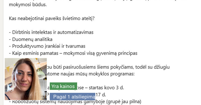 Soc. tinklų turinys, tekstų rašymas, komunikacija, Lt/en - Vilnius / Ieva G. - Paslaugos.lt ...