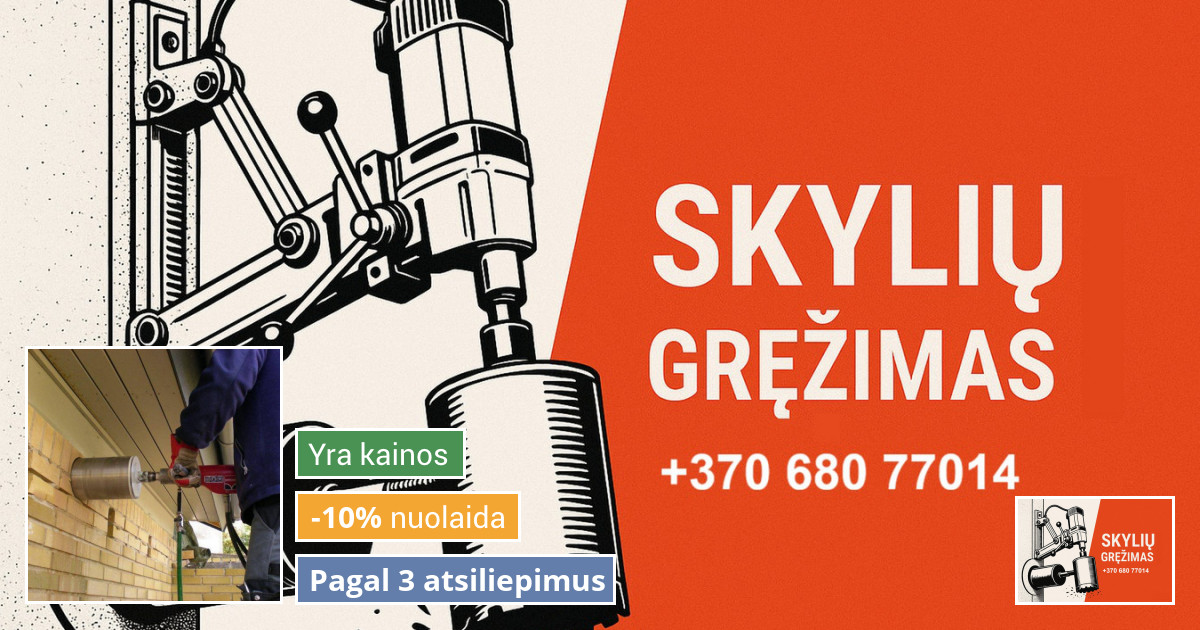 Skylių gręžimas betone, mūre, gelžbetonyje nuo 30€ - Vilnius / Tomas ...
